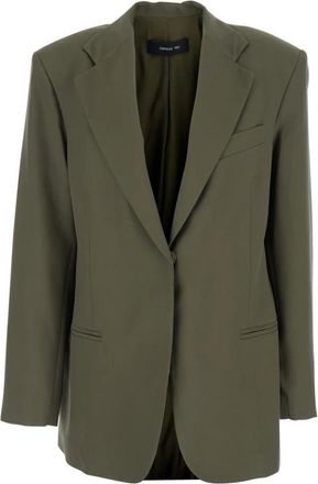 Federica Tosi Femme, Vestes, Vert, Taille: 34 FR Blazer Over