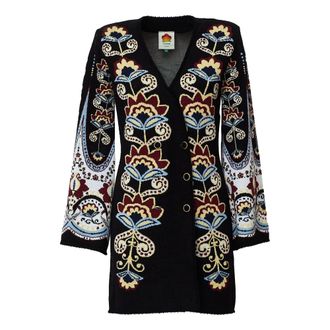 Farm Rio Kurzes- zweireihiges Kleid mit V-Ausschnitt - - Dresses - Damen - Schwarzk - S