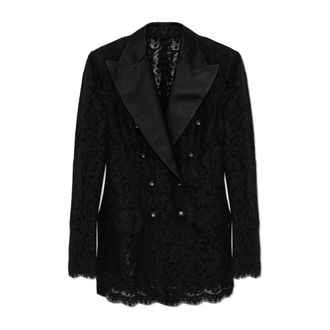 Dolce & Gabbana Lace Blazer - - Jackets - Damen - Schwarzk - M