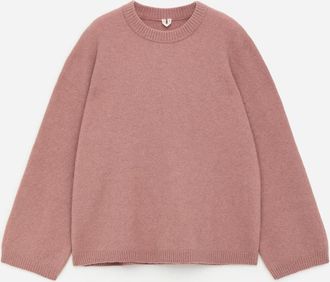 Arket Pullover Aus Alpakawolle Und Wolle -Rosa