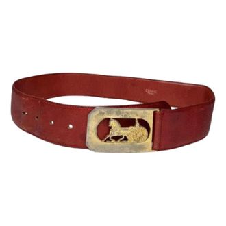 Celine Pre-owned Lederg&uuml;rtel - - Pre-owned - Damen - Rot - ONE SIZE