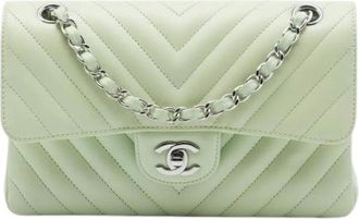 Chanel Pre-owned Sac Bandouli&egrave;re Classique Flap Vintage - Femme - Pre-owned - Vert - Taille: ONE Size