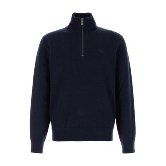 Burberry Half-Zip Mock Neck Pullover - - Knitwear - Herren - Blau - S