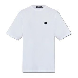 Dolce & Gabbana T-Shirt mit Logo-Applikation - - Tops - Herren - Wei&szlig; - XL