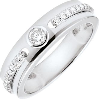 Edenly Solitärring Versprechen - Weißgold und Diamanten - 18 Karat