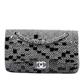 Chanel Pre-owned Fringe Canvas Shoulder Bag - - Pre-owned - Damen - Schwarzk - ONE SIZE