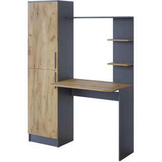 Vicco Bureau Tessa, Anthracite/ch&ecirc;ne dor&eacute;, 122.9x33.4cm