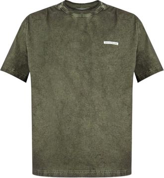Stone Island t-shirt en coton à logo imprimé - Vert