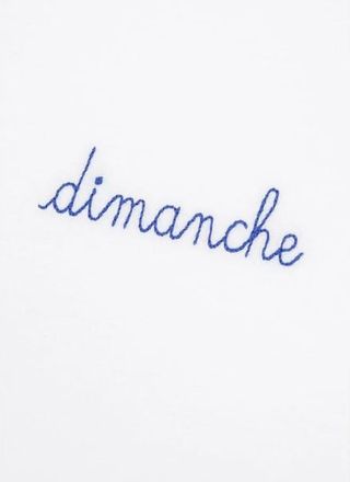Maison Labiche T-shirt brod&eacute; Dimanche en coton biologique