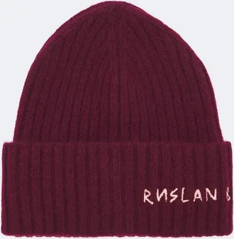 Ruslan Baginskiy Bonnet en cachemire &agrave; logo