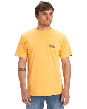 Quiksilver Herren Ev Mini Logo Ss T-Shirt, Beige, S