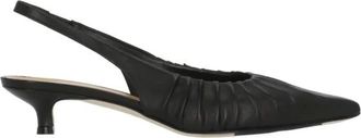 Julie Dee Femme, Chaussures, Noir, Taille: 40 EU Escarpins en cuir fronc&eacute;s