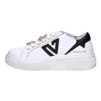 Emanuelle Vee Femme, Chaussures, Blanc, Taille: 41 EU Baskets en cuir