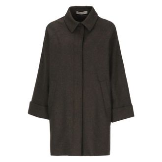 D.exterior Wollmantel mit Einreiher - - Coats - Damen - Braun - XS