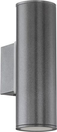 Eglo LED Außen-Wandlampe Riga, 2 flammige Außenleuchte, Wandleuchte aus verzinktem Stahl, Farbe: Antik-Braun, IP44