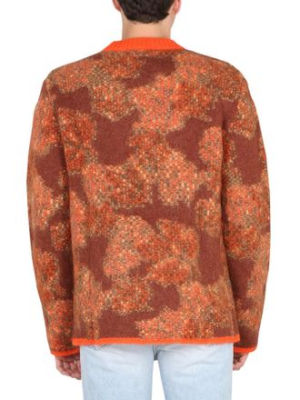 ERL Choker Mohair Blend Sweater - Orange