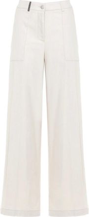 PESERICO Femme, Pantalons, Beige, Taille: 38 FR Wide Pantalons