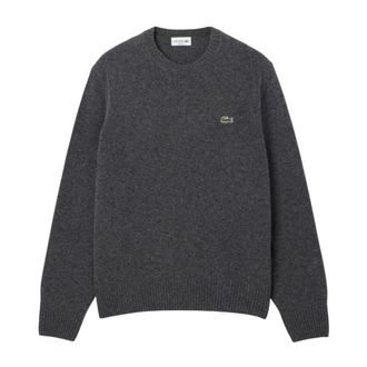 Lacoste Carded Wool Crew Neck Sweater - - Knitwear - Herren - Grau - XL