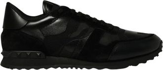 Valentino Garavani Homme, Chaussures, Noir, Taille: 43 EU Baskets Runner en Cuir et Textile