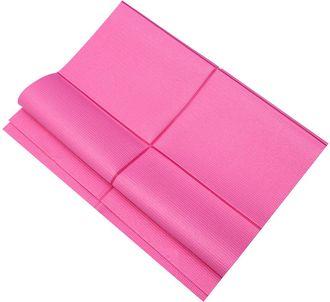 UPKOCH Tragbare Tpe Yogamatte Rutschfest Dünn für Fitness Reisen Camping Gymnastikmatte Pink mit Gelenkschutz