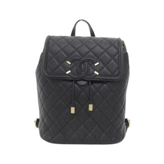 Chanel Sac &agrave; dos Pre-owned - Femme - Pre-owned - Noir - Taille: ONE Size