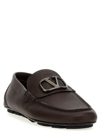 Valentino Garavani Calfskin Slip-On Loafer - Brown