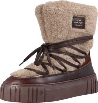 GANT FOOTWEAR Damen SNOWMONT Halblange Stiefel, Taupe/Dark Brown, 36 EU