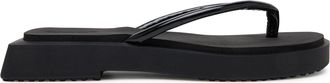 Calvin Klein Jeans Zehentrenner Calvin Klein Jeans Sq Low Wedge Sandal Stitch YW0YW01716 Schwarz
