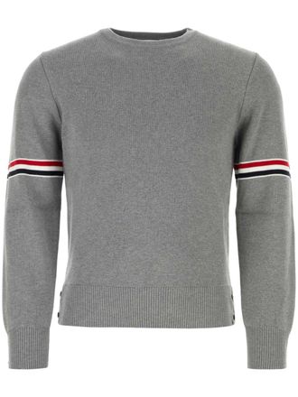 Thom Browne pull en maille milanaise - Gris