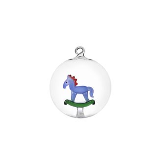 Ichendorf Ichendorf Nussknacker Weihnachtskugel Schaukelpferd 8 cm Borosilikatglas