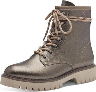 s.Oliver Bottes à lacets sans talon pour femme - Confortables - Végétaliennes, Bronze., 40 EU