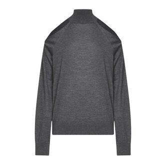 Fendi Kaschmir-Rollkragenpullover mit Cut-Out-Details - - Knitwear - Damen - Grau - 2XS
