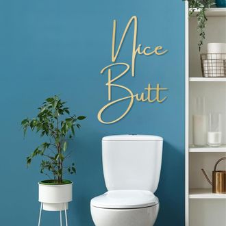 Generic Schwarzes Wandbild aus Metall mit sch&ouml;nem Po, lustiges rustikales Wandbild aus Metall f&uuml;r die Toilette im Landhausstil, Moderne Skulptur mit sch&ouml;nem P