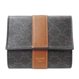 Celine Portefeuille bi-pli vintage doccasion - Femme - Pre-owned - Brun - Taille: ONE Size