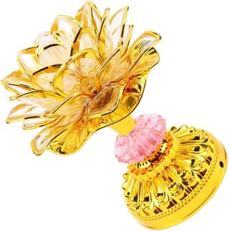 OSALADI Sonnenuntergang Lampe Lotus Lampe Aufkleber Dechom Lotus Geformt Buddha Ornament Desktop Buddhistischen Licht