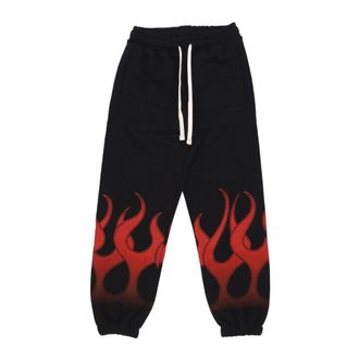Vision Of Super Flames Schwarz/Rot Leichte Herren Trainingshose - - Trousers - Herren - Mehrfarbig - XS