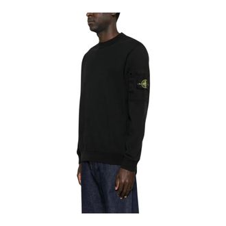Stone Island SweaT-shirt &agrave; col rond avec d&eacute;tail de poche signature - Homme - Sweatshirts et sweats &agrave; capuche - Noir - Taille: 2XL