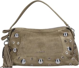 La Carrie Ethno-Tasche aus Wildleder mit Nieten - - Bags - Damen - Gr&uuml;n - ONE SIZE