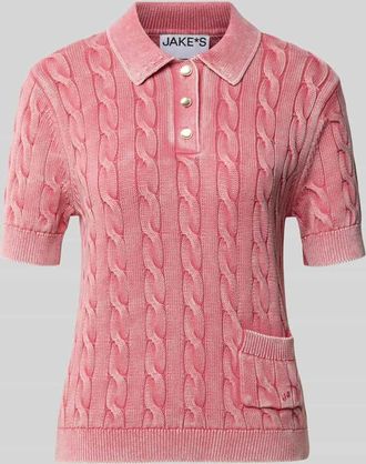 Jake*s Casual Slim Fit Poloshirt aus reiner Baumwolle