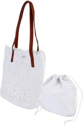 FOMIYES Sac à Bandoulière Délicat Dentelle Blanche avec pour Femme Sac Moyen pour Clés et Cosmétiques Accessoire Chic et Pratique pour Toutes Occasions