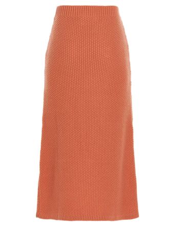 Chlo&eacute; Womens Orange Cashmere Mini Skirt