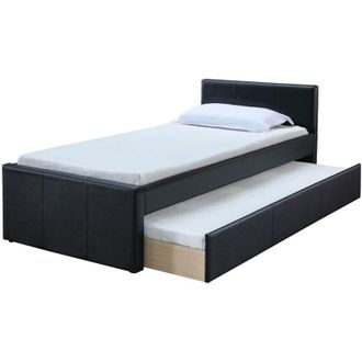 Miliboo Miliboo - Ausziehbett 90 x 195 cm Schwarz Matt macco