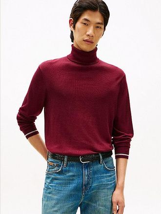 Tommy Hilfiger Pull à col roulé en laine mélangée