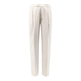 Brunello Cucinelli Homme, Pantalons, Blanc, Taille: XL Pantalon Slim-fit