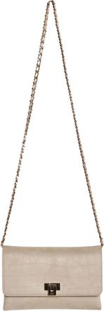 Elisabetta Franchi Femme, Sacs, Blanc, Taille: ONE Size Sac Bandouli&egrave;re en Daim