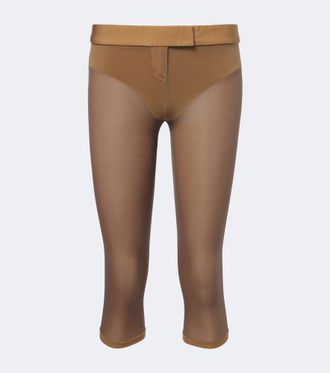 Magda Butrym Pantalon Capri semi-transparent