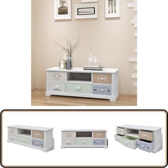 vidaXL Vidaxl - TV-Schrank Französischer Stil Holz - Holz Möbel - Lowboard - tv Stand - Französischer Landhausstil - Vintage Deko