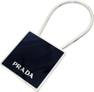 Prada unisex, Pre-owned, Noir, Taille: ONE Size Porte-cl&eacute;s en m&eacute;tal Pre-owned