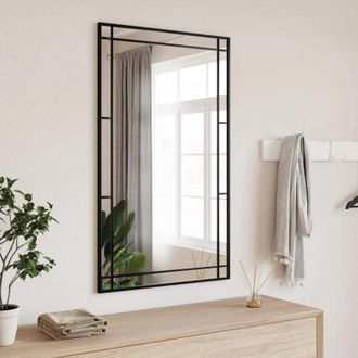 vidaXL Miroir mural noir 60x100 cm rectangulaire fer Vidaxl