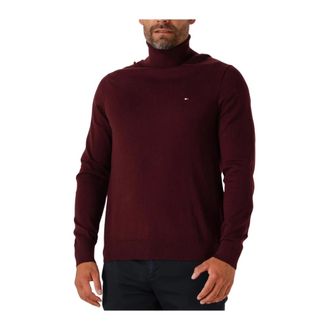 Tommy Hilfiger Homme, Pulls, Rouge, Taille: XL Bordeaux Cashmere Roll Neck Sweater